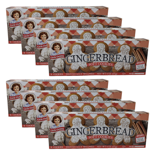 Little Debbie Gingerbread Soft Cookies, 8 Boxes, 64 Individually ...