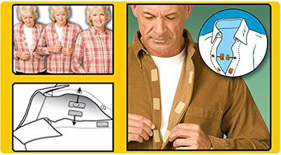 Pack of 10 Hook and Loop Easy to Fasten Button Buttons | eBay UK