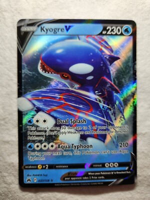 Kyogre V Ultra Rare 037/159 - Crown Zenith - Pokemon TCG - Mint ...