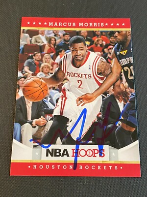 Marcus Morris Signed 2012-13 Panini Hoops Card Auto Rockets NBA ...