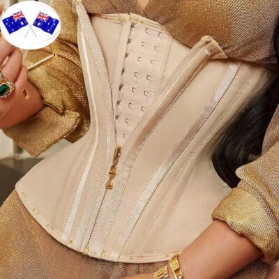 100% Latex Waist Trainer Cincher Body Shaper Corset Vest Waist Cincher ...