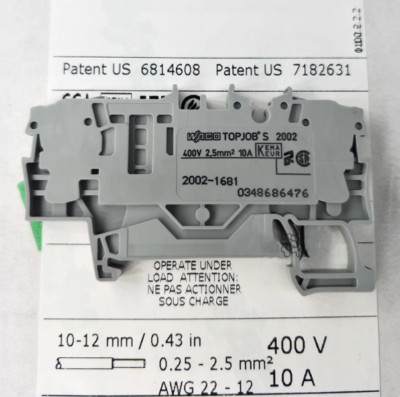 20Pcs New 2002-1681 20021681 Spring self-locking 2-wire fuse terminal ...