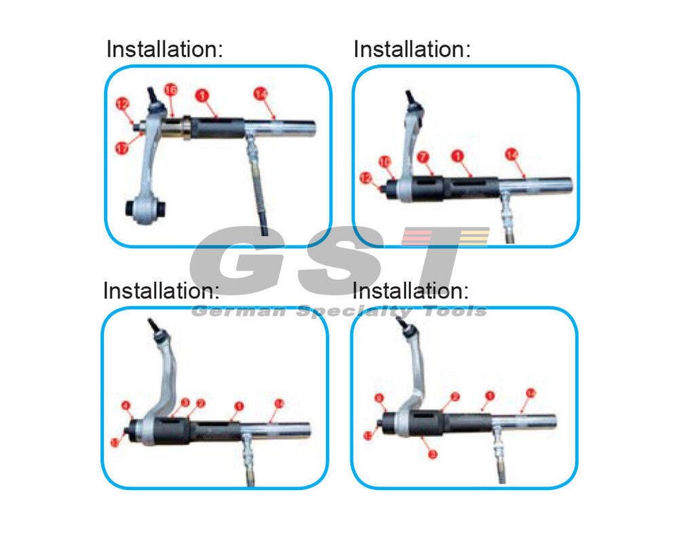 BMW Upper Sub Frame Bushing Extractor Installer Kit (Hydraulic) - F ...