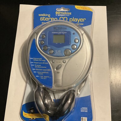New! Go Walking By Sportline Walking Stereo CD Player Anti-Skip Music ...