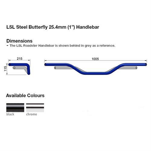 LSL Butterfly Inch Handlebar CHR Steel Harley VRSC-X V-Rod Screaming ...