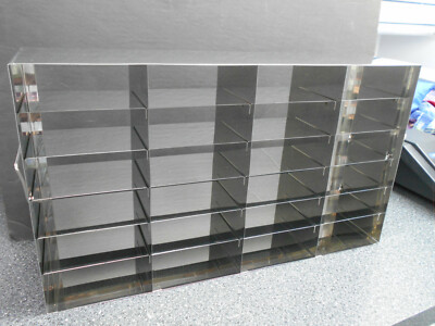 STAINLESS STEEL LABORATORY CRYO 24 SLOT STORAGE FREEZER RACKS 22" X 5.5 ...