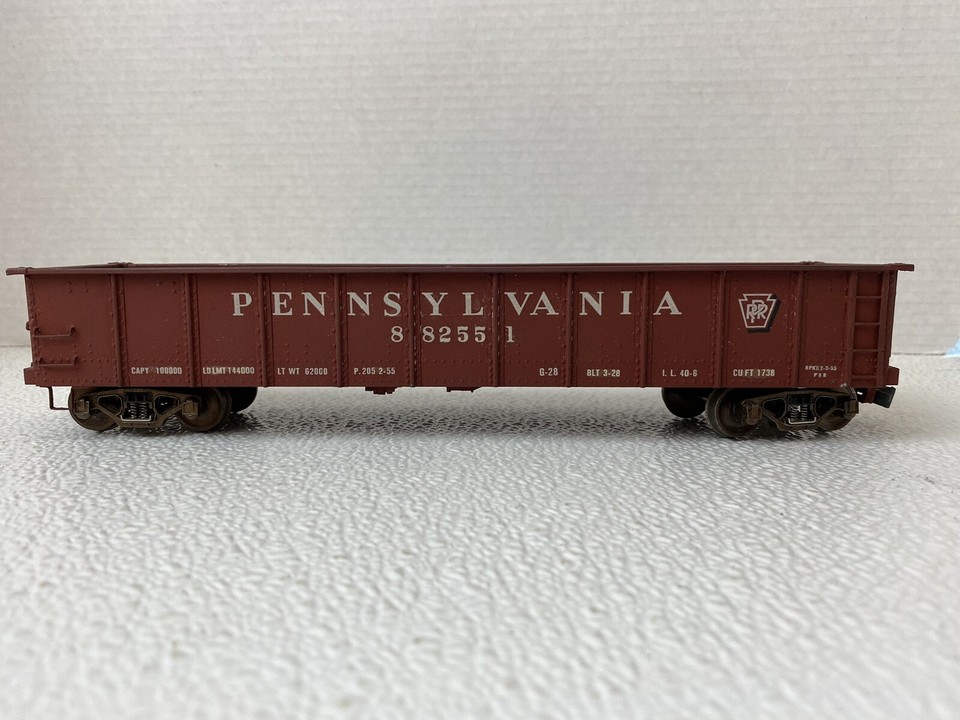 O Scale Pennsylvania Freight Boxcar Steel Sides Painted Model Railroad ...