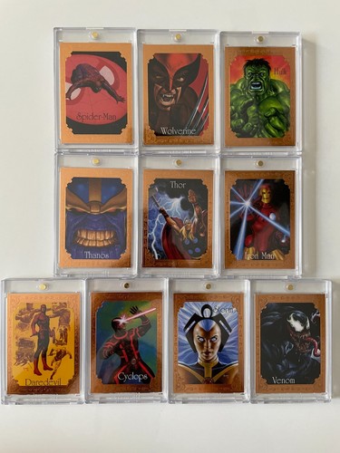 2016 Marvel Masterpieces COMPLETE CANVAS GOLD GALLERY CARD SET, #91-100 ...