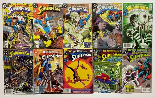 ADVENTURES OF SUPERMAN # 425 430 443 445 455 456 479 480 DC 10 Comic ...