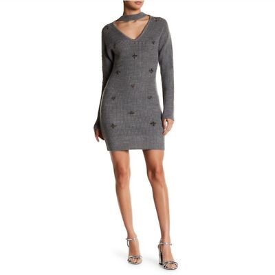 Anthropologie Revolve Endless Rose Embellished Sweater Dress | eBay