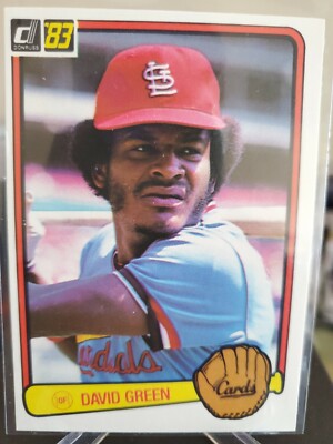 1983 Donruss St. Louis Cardinals Baseball Card #166 David Green Rookie ...