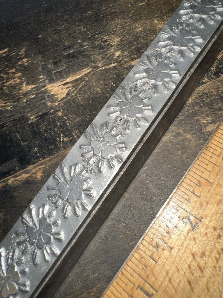 Printing Block “ 3 Leaf Clovers, Border Edge “ Lead Face, Nice Details ...