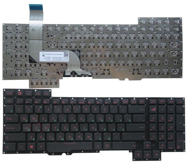 NW Russian Keyboard for ASUS G751 G751J G751JL G751JT G751JY GFX71JT ...