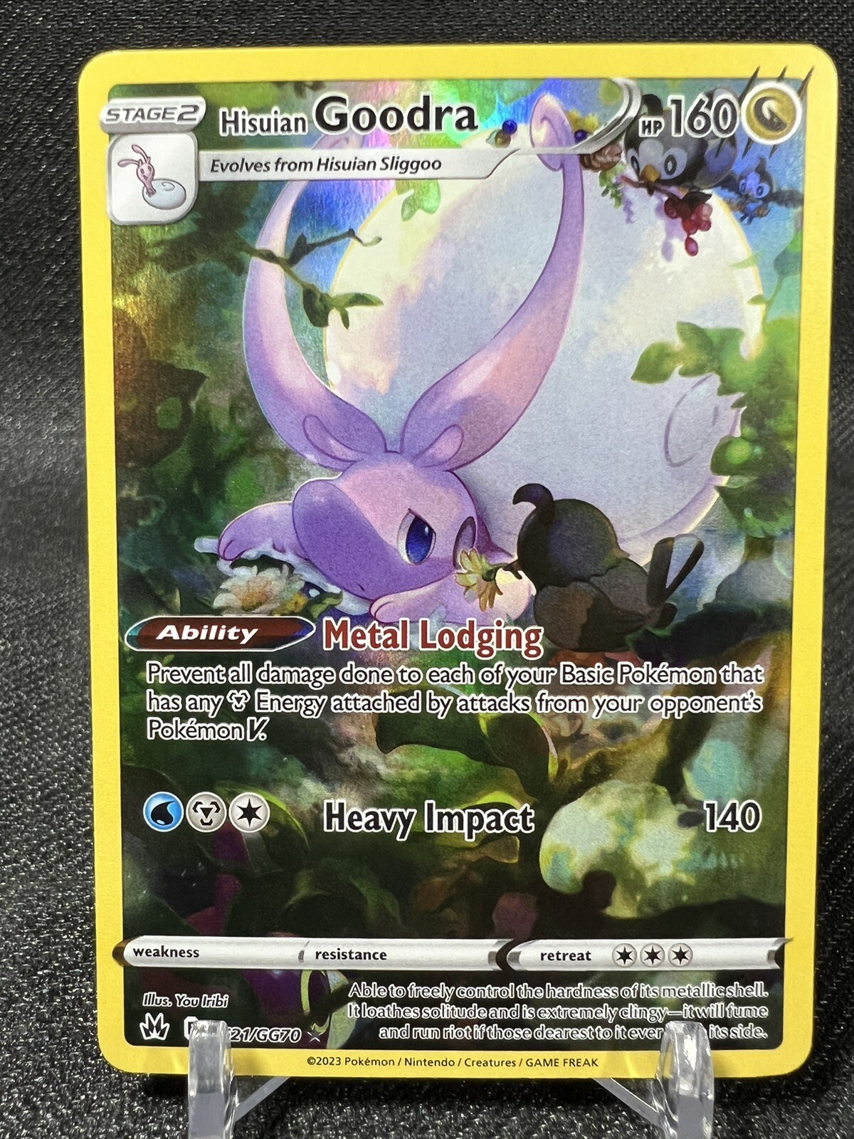 Hisuian Goodra GG21/GG70 Galarian Gallery Pokemon Card Crown Zenith NM ...