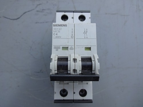 SIEMENS 5SY42 MCB C4 / 5SY4204-7 / CIRCUIT BREAKER 4A 2 POLE 400V | eBay