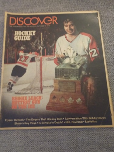PHILADELPHIA FLYERS 1976 Sunday BULLETIN Newspaper HOCKEY GUIDE Reggie ...