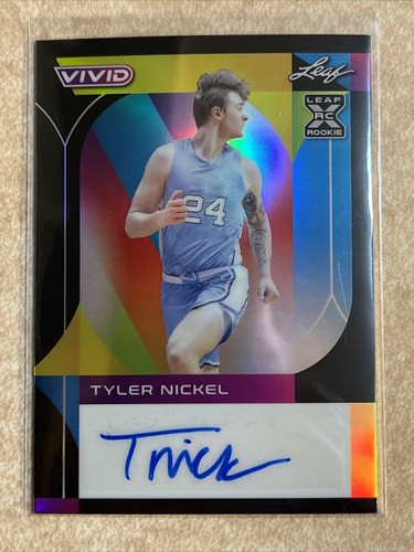 2023 Leaf Vivid Basketball Tyler Nickel XRC Autograph 16/20 Tar Heels ...