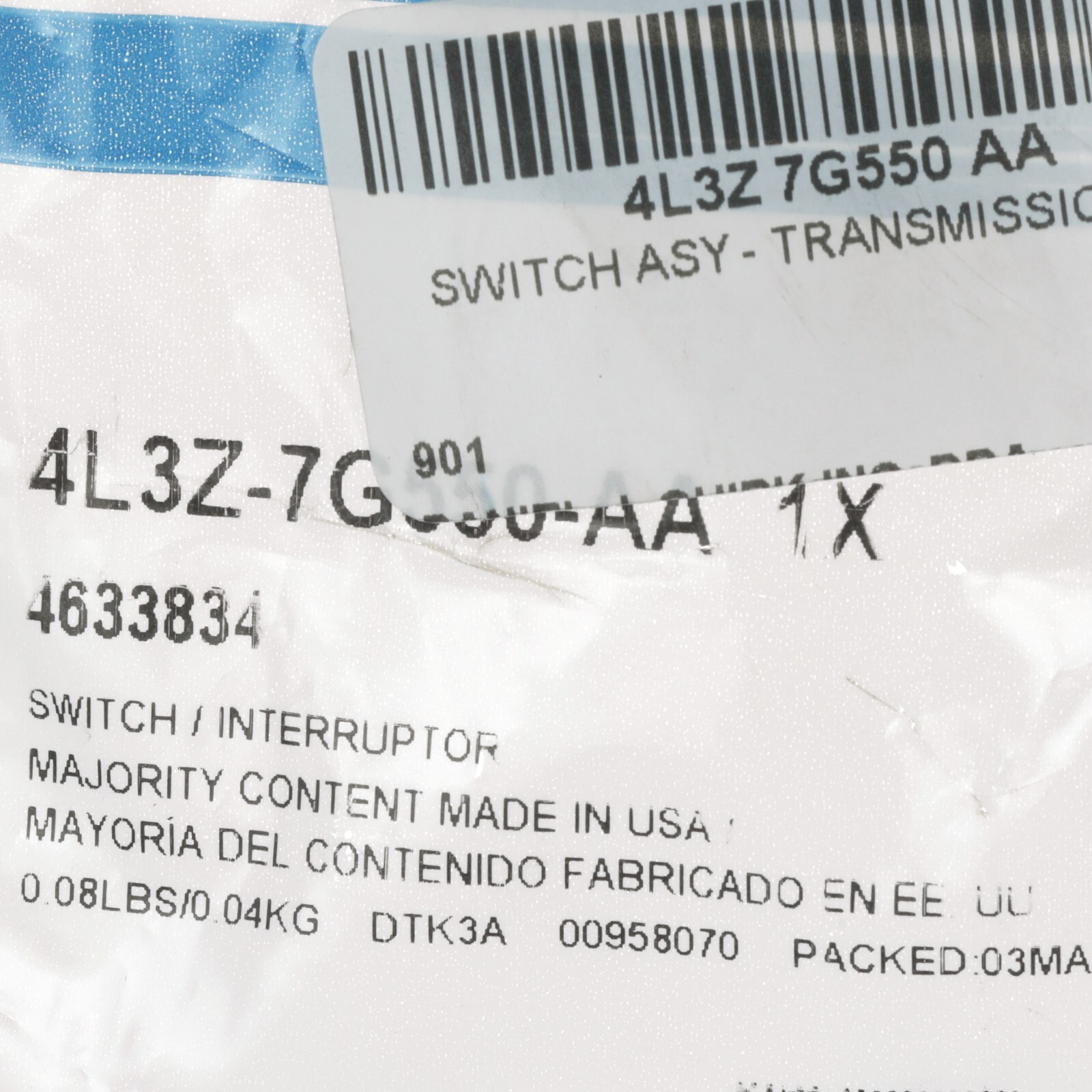 Genuine Ford Switch Assembly - Transmission Sele 4L3Z-7G550-AA | eBay