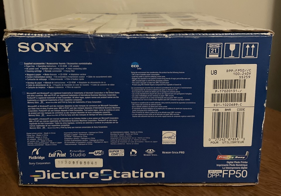 Sony Picture Station Digital Photo Printer DPP-FP50 - NIB | eBay