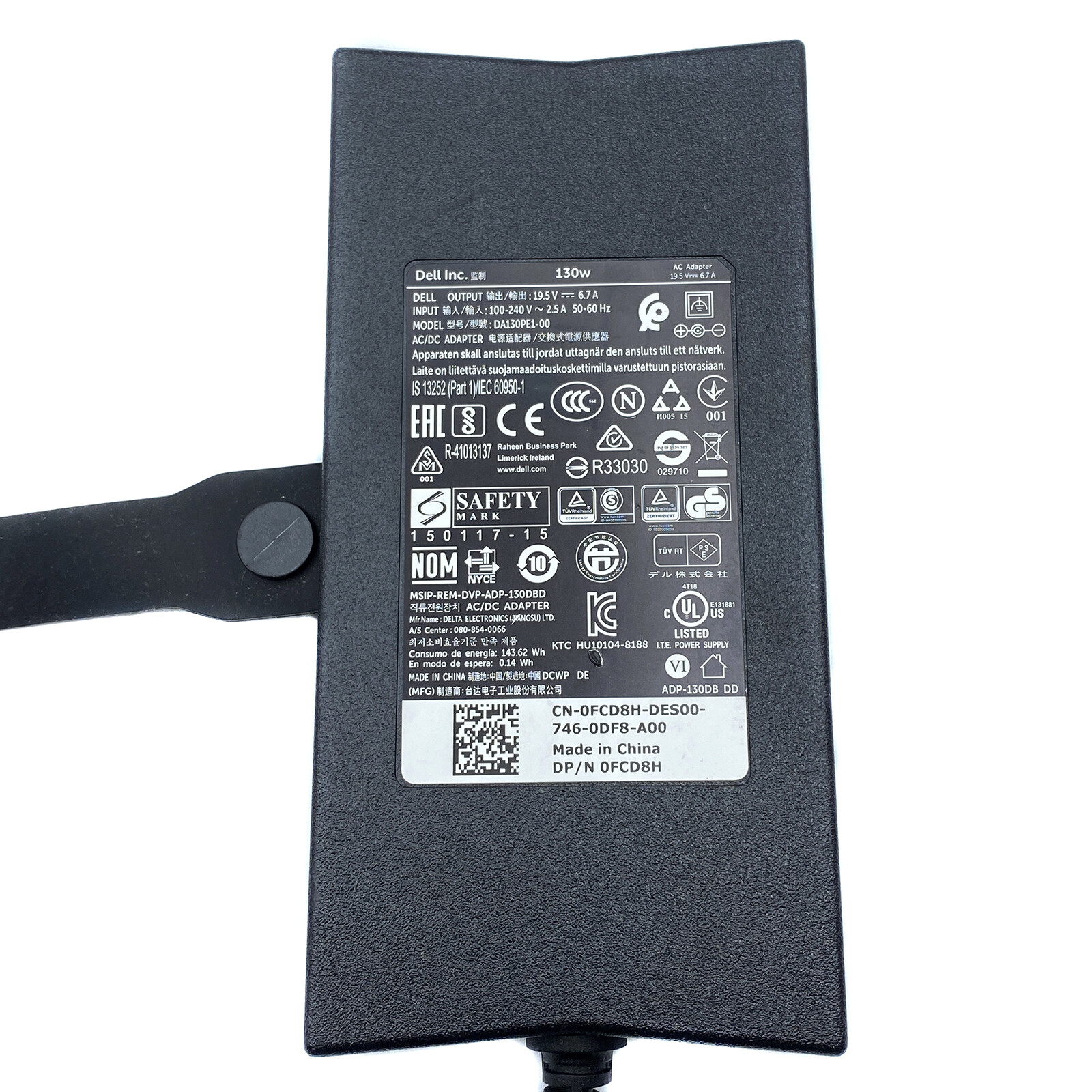 Original Dell 130W AC Power Adapter for Optiplex Micro 5000 7050 7060 ...