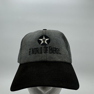 Texaco Gasoline Oil Hat Strapback Black Logo Vintage Baseball Hat K ...