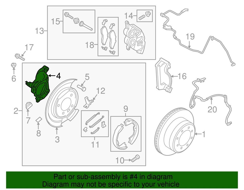NEW OEM Ford Rear Left Axle Brake Backing Plate HC3Z-2B637-A F-350 ...