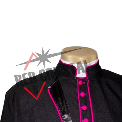 Church Roman Cassock Adult Clergy Robe Cassock Soutane with Pink Belt ...