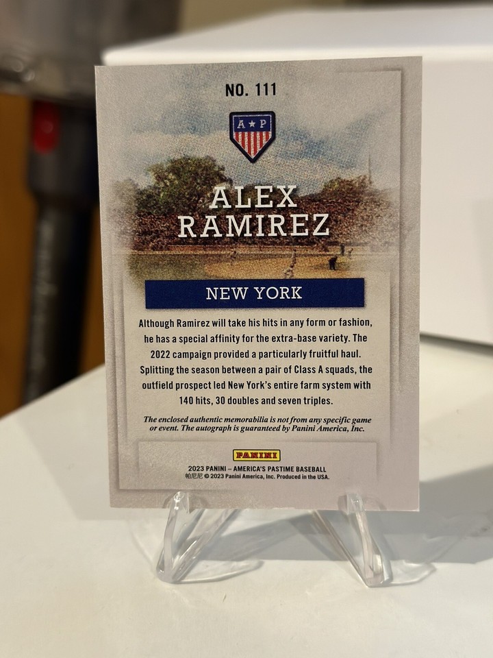 2023 CHRONICLES AMERICA'S PASTIME AUTOGRAPH /25 Alex Ramirez #111 New ...
