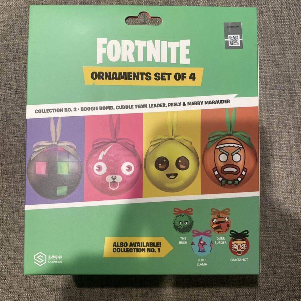 Epic Games Fortnite Ornaments, Set Of 4, New, Christmas Boogie, Cuddle ...