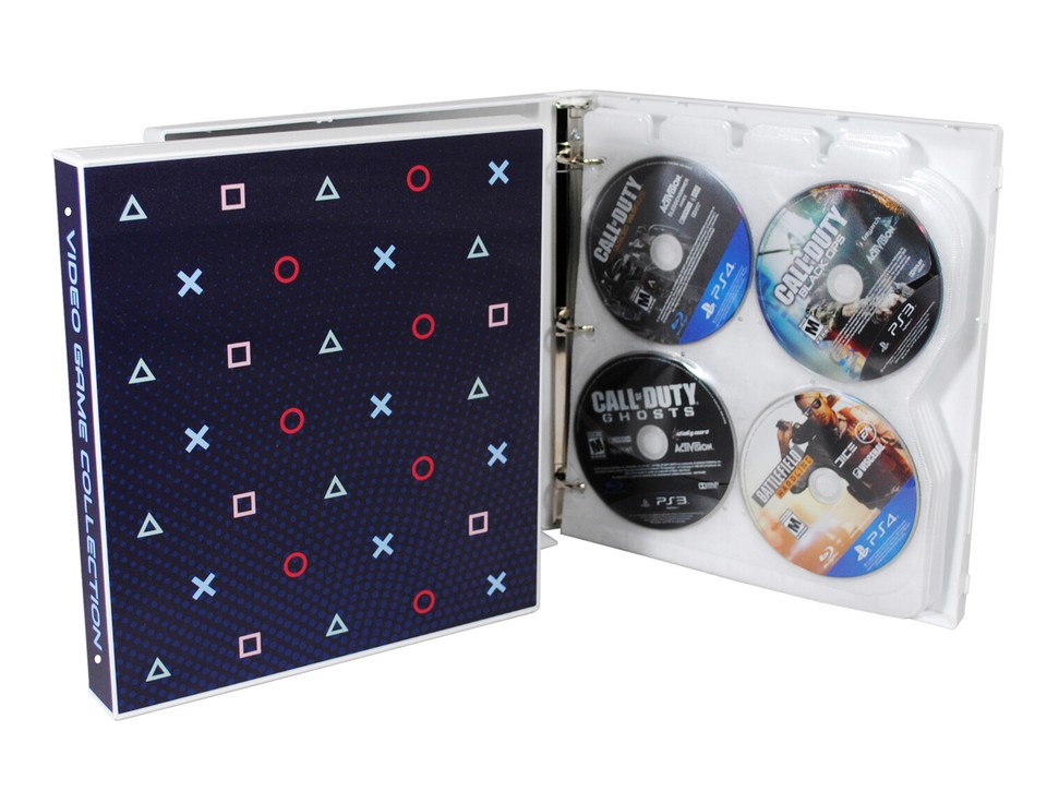 PlayStation Themed Video Game Storage Case, Holds 80 Discs (PS4, PS3 ...