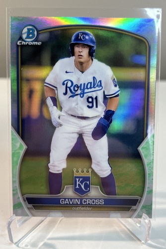2023 Bowman Chrome GAVIN CROSS Lunar Glow Refractor Kansas City Royals ...