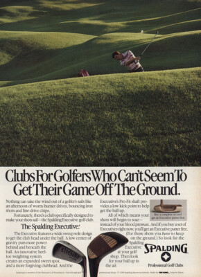 1988 Spalding: Clubs for Golfers Get Game Off Ground Vintage Print Ad ...