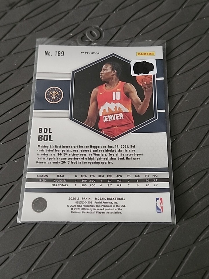 Bol Bol 2020-21 PANINI MOSAIC Basketball Card | eBay