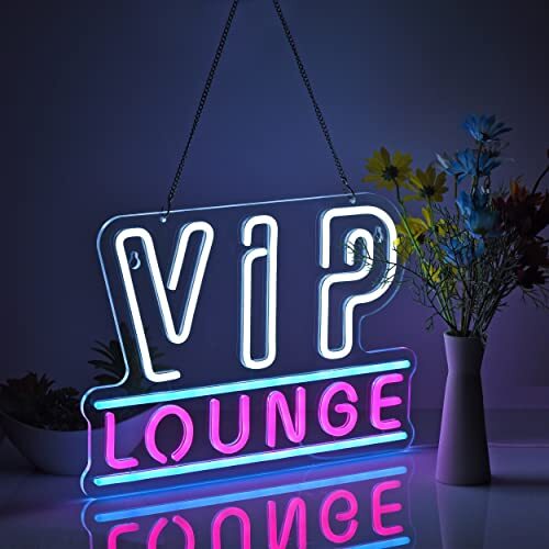 VIP Lounge Neon Signs for Wall Decor VIP Dimmable Switch Neon Sign ...
