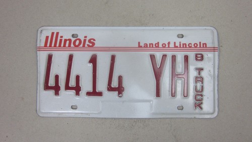 ILLINOIS licence/number plate US/United States/USA/American 4414 YH ...