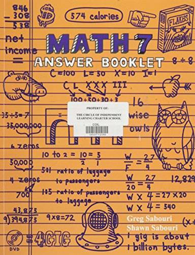Teaching Textbooks Math 7 Answer Key - Paperback By Greg Sabouri - VERY ...