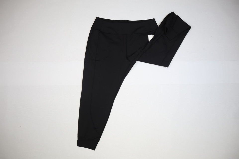 Athleta Rainier Mid Rise Jogger Pants Athleisure Lounge Workout Black ...