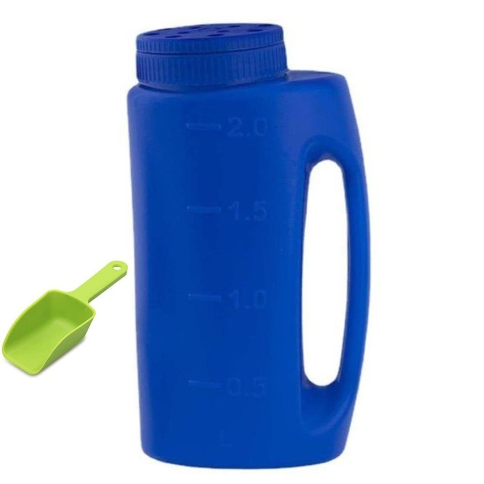 with Shovel Hand Spreader Portable Salt Spreader Outdoor Application ...