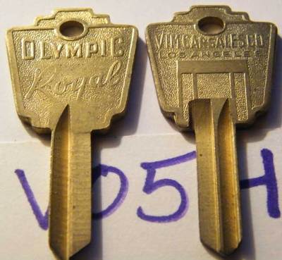 Vim Car Sales Co. Los Angeles Olympic Royal Olympus Key Blanks V05HR ...