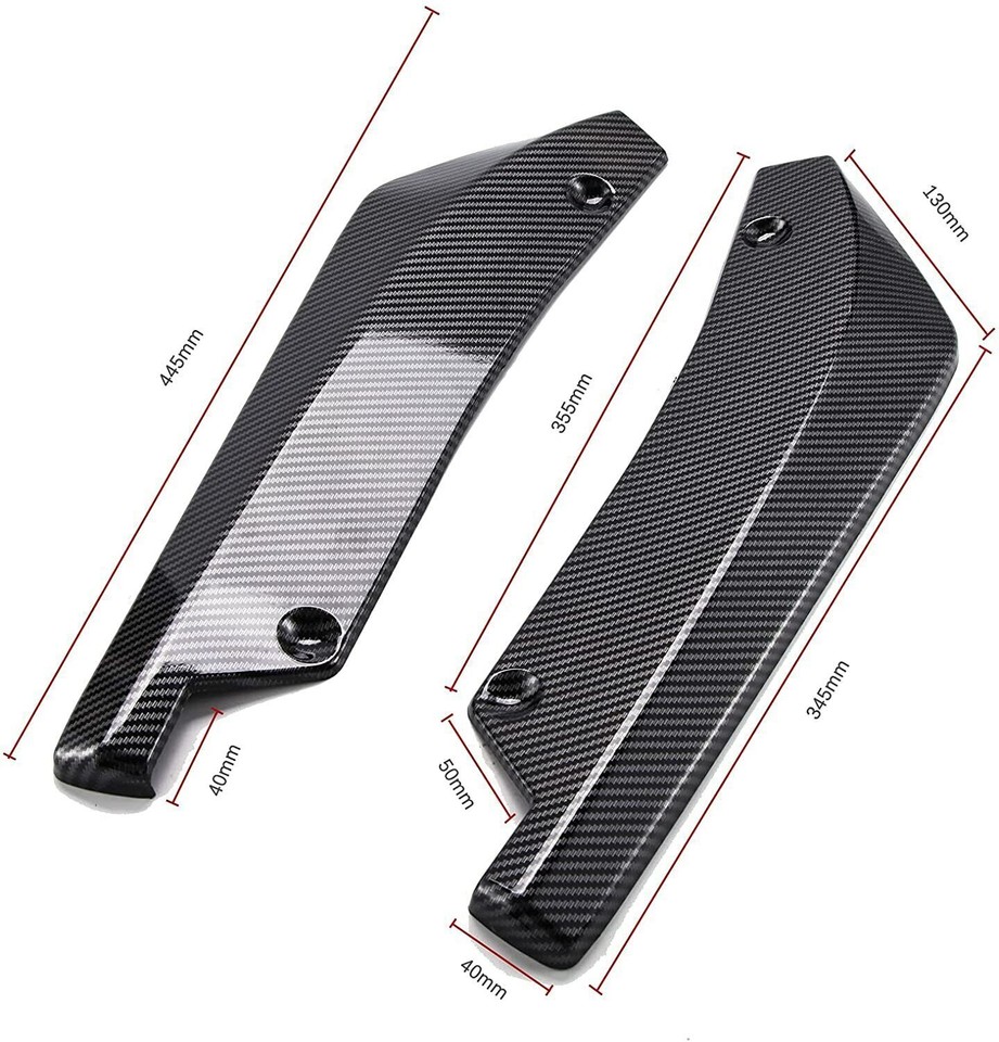 Front Bumper Lip Rear Splitter Spoiler Side Skirt Carbon Fiber For ...