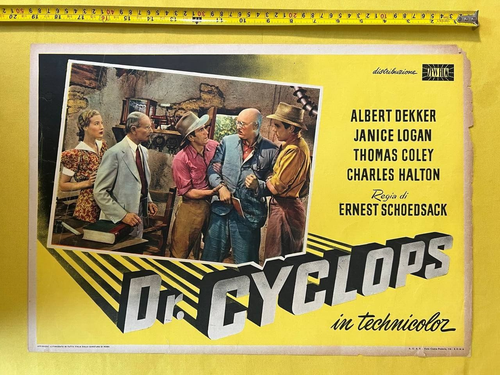 1940 DR. CYCLOPS Horror SciFi Vintage Italian Fotobusta Poster ORIGINAL ...
