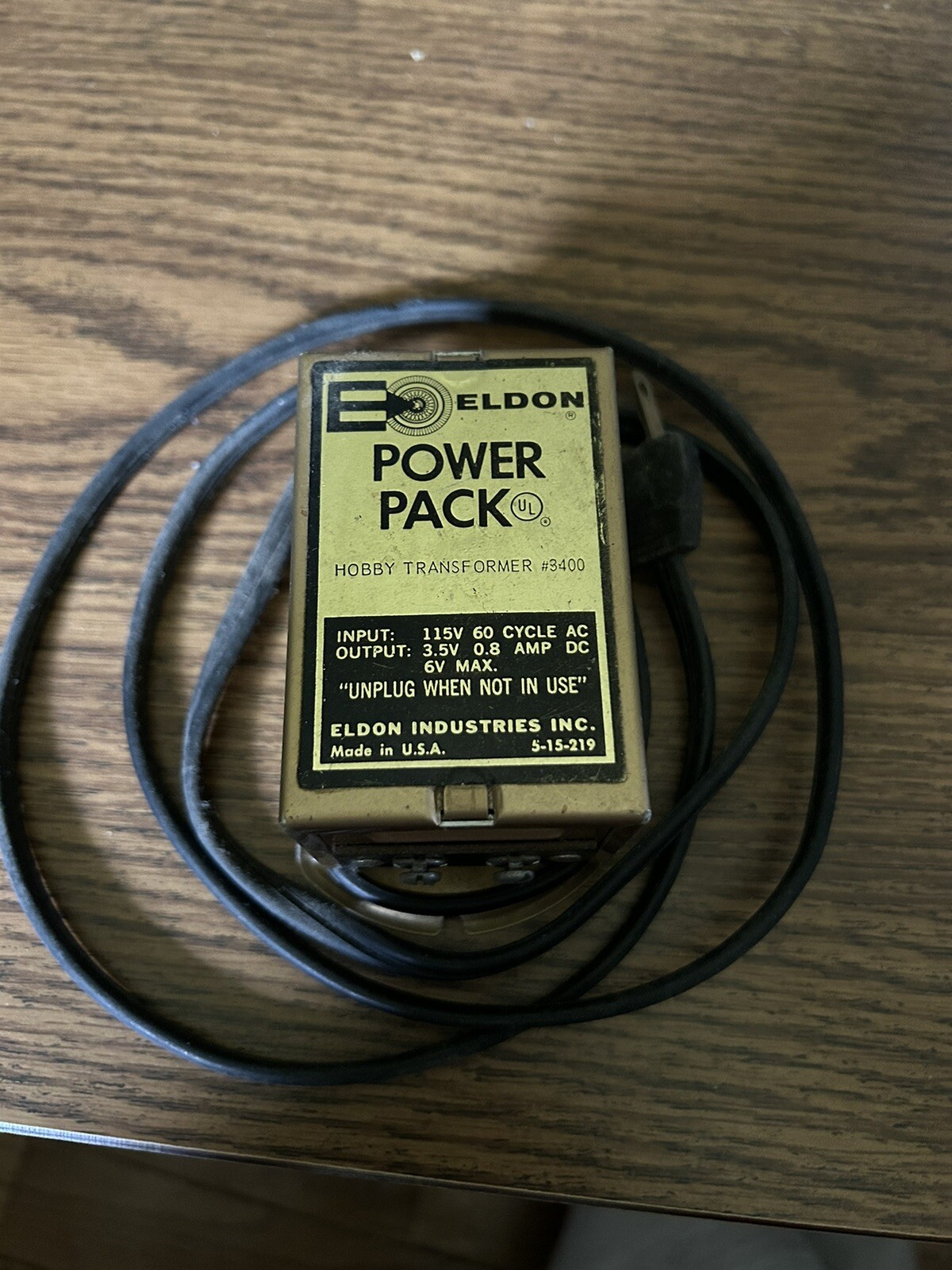 Vintage Eldon Power Pack #3400 USA -1960's 1:32 Scale Slot Car Power ...