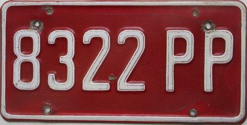 JAMAICA - TAXI License Plate 8322 PP. Better than average condition US ...