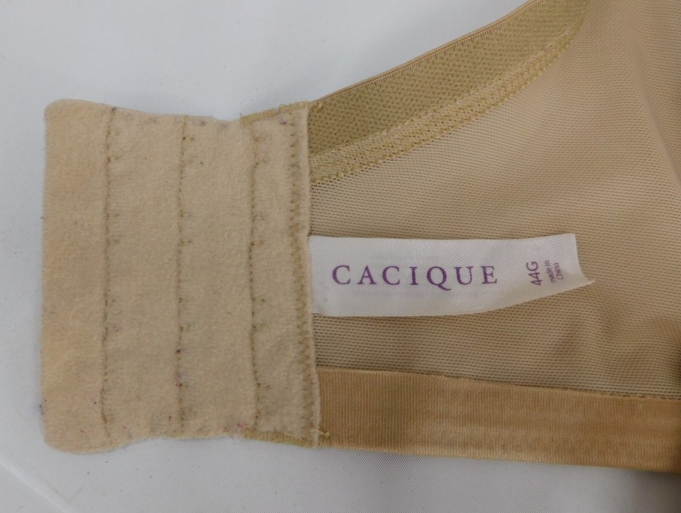 Nude Bra 44G Beige Satin Full Coverage Underwire Lgt Padding Calique ...