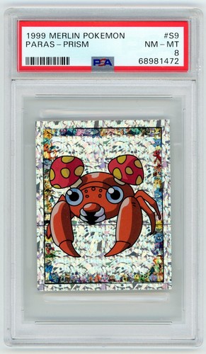 1999 Merlin Pokemon Album Stickers Silver Prism Paras #S9 PSA 8 | eBay