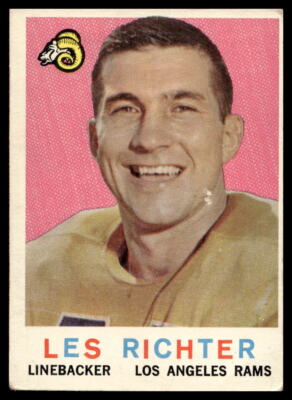 1959 Topps #84 Les Richter Los Angeles Rams VG-VGEX (wrinkle) | eBay