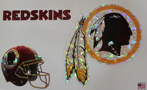 Washington Redskins Team Magnet Set of 3 Colorful Die Cut Shapes Lic ...