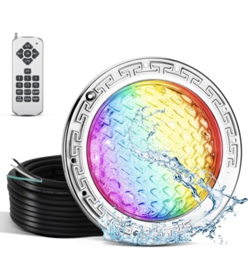 Pool Lights for Inground Pool 60W 10 Inch Color Changing LED Inground ...
