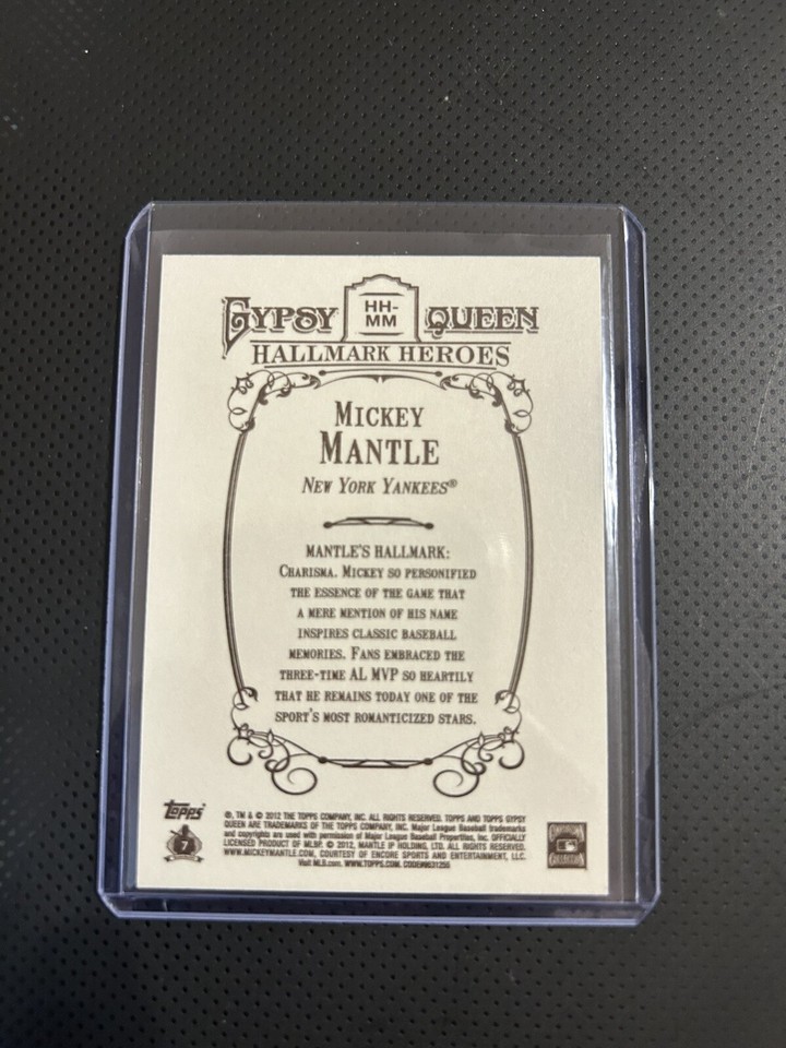 2012 TOPPS GYPSY QUEEN HALLMARK HEROES MICKEY MANTLE CARD | eBay