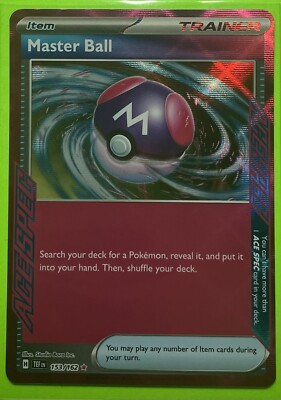 Master Ball - 153/162 Temporal Forces ACE SPEC Rare Trainer - NM/MINT ...